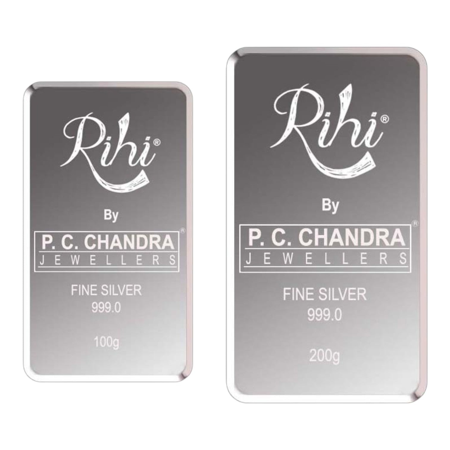 Silver Bar Coin 300 Grams (200 Grams + 100 Grams) (999 Purity) – Rihi ...